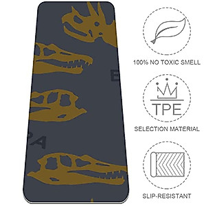 Dragon Sword Ancient Specimen Premium Thick Yoga Mat Eco Friendly Rubber Health&Fitness Non Slip Mat for All Types of Exercise Yoga and Pilates (72" x 24" x 6mm)