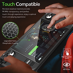 [2 Pack] iVoler Tempered Glass Screen Protector Designed for Steam Deck 7''2022 / Steam Deck OLED 7.4 '' 2023 with [Alignment Frame]Transparent HD Clear[Updated Version]Screen Protector for Steam Deck