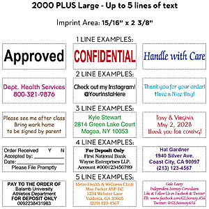 COLOP Large Size Self Inking Custom Text Stamp - Choose from Many Fonts & 15 Ink Colors