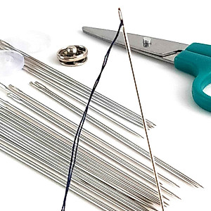 poppip 30 pcs. of #8 Hand Sewing Large Eye Sewing Double Long Needles Japanese Quality Sharp Hand Stitching Repair Cloths Crafting Embroidery Craft Hobbies DIY