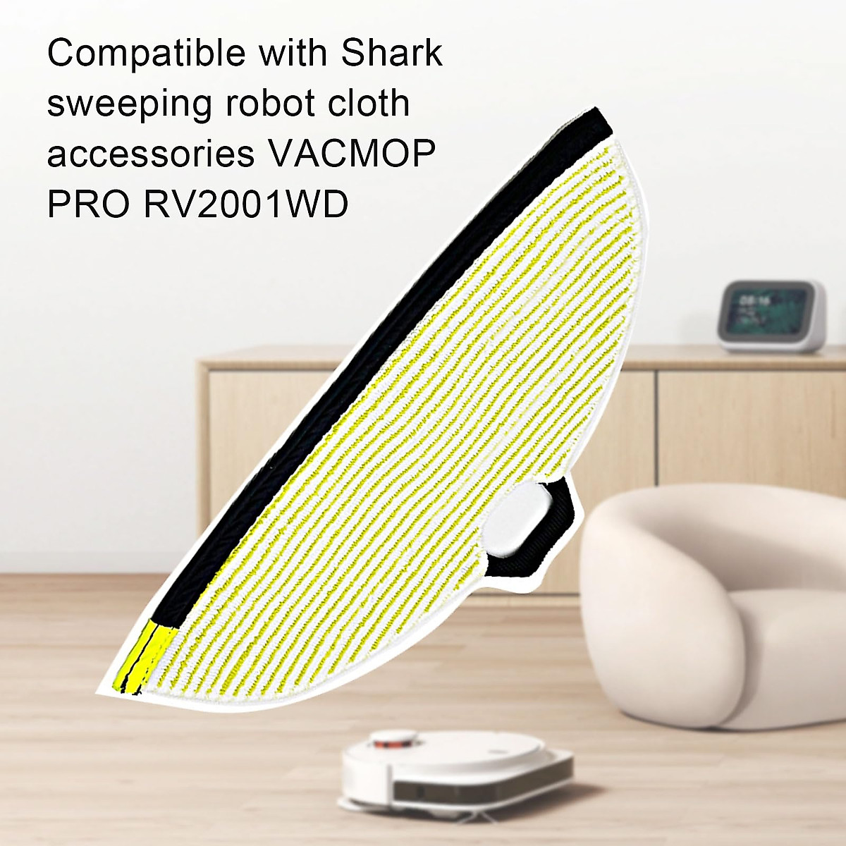 HIFROM RV2001WD Replacement Mop Pads Compatible with Shark RV2001WD RV2002WD AV2001WD RV2000WD Robot Vacuum,Shark Vacmop Pads Refills 4 Pack