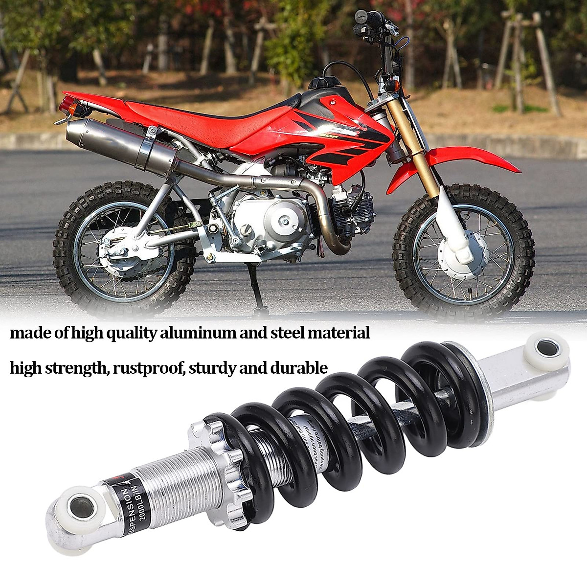 gone Kart Shocks, 215mm Rear damper adjust Damper 2000lbs Universal gone Kart Parts for Mini sewage Bikes ATVs Mountain Bikes