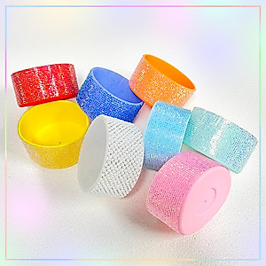 WORBSS Diamond Glitter Silicone Boot for Stanley Cup 40oz Tumbler & Simple Modern 30-40oz Trek Tumbler Accessories for 2.8-2.9 inch Trapezoidal Cylinder Base Water Bottles Bottom Anti-Slip Sleeve