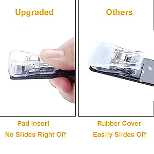 XIANGXING 【Newest Upgraded】 2 Pack Credit Card Puller, Cute Debit Bank Card Grabber for Long Nails ATM Keychain Women with Plastic Clip (Black+Black)