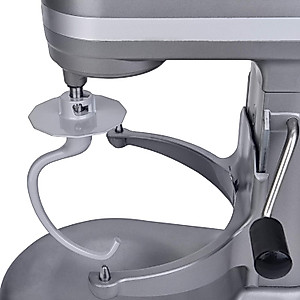 Lawenme Dough Hook for KitchenAid Mixer- K5ADH Coated C Dough Hook Attachments for 5 Quart Bowl-Lift Stand Mixers K4SS K5SS KSM5 KSM50 (Grey)