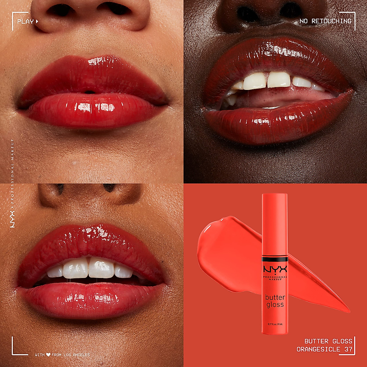 NYX PROFESSIONAL MAKEUP Butter Gloss, Non-Sticky Lip Gloss - Orangesicle (Orange)