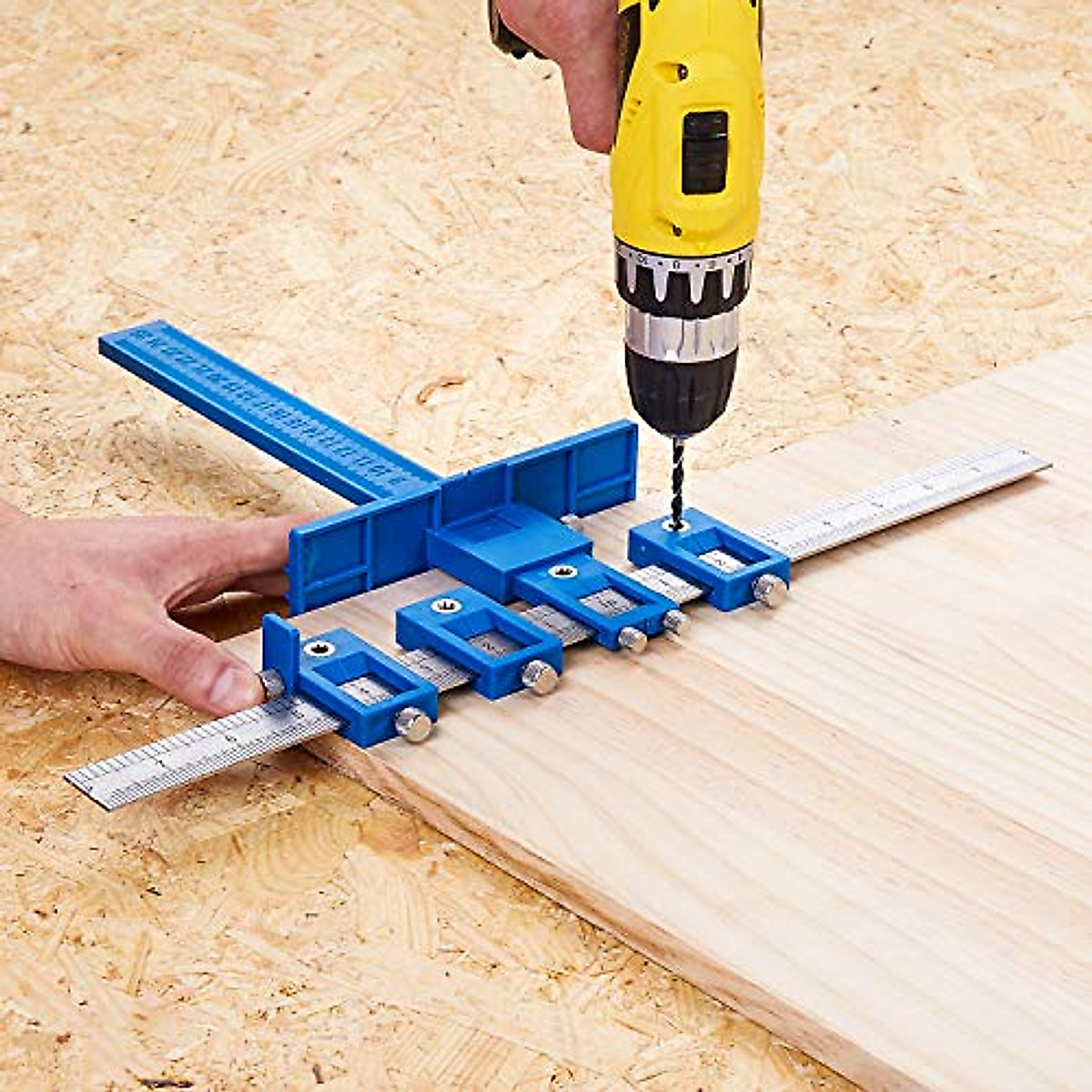 Cabinet Hardware Jig Mounting Template Drill Guide Sleeve Drawer Pull Jigs handle jig Power Tools Drilling Punch Locator Wood Drilling Dowelling Woodworking Kit for Cabinets Knobs and Pulls