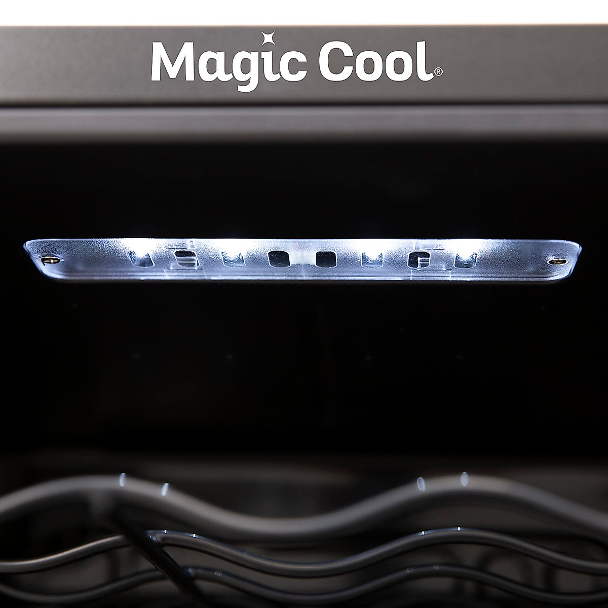 Magic Cool MCWC34SI Wine Cooler Refrigerator, 34-Bottle, Metallic