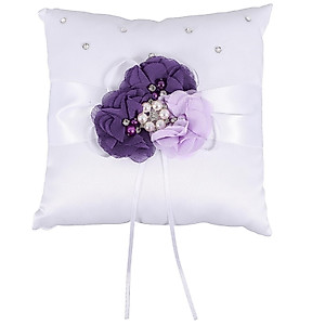 Quinceanera Flower Girl Basket White Wicker Flower Crown Decorative Pillows Pearl Rings Flower Girl Accessories Promise Rings for Couples Bride Vintage Jewelry Purple Lovers