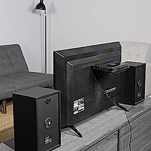 VIVO Steel Behind Monitor and TV 6 inch VESA Shelf, Low Profile Platform for a Small CPU, Router, USB Adapter, and More, Fits VESA up to 100x100, Black, Mount-SFVA1