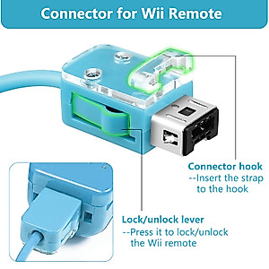 OSTENT Motion Based Wired Nunchuck Controller for Nintendo Wii Console Video Game Color Blue