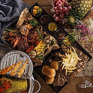 KOMONG Tempura Deep Frying Pot 3.4L, 304 Stainless Steel Deep Fryer pot with Fahrenheit Thermometer and Oil Draining Rack for Tempura chips, Fish, and Chicken