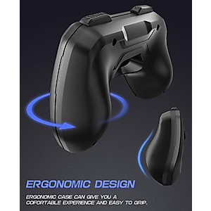 Mumba Grip for Nintendo Switch OLED & Nintendo Switch Joy-Con, 2-Pack Switch Controller Grip Handle Kit for Nintendo Switch Joy-Con (Black)