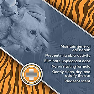 Jungle Pet Dog Ear Cleaner Dog Ear Wash for Dogs and Cats - Deodorizing Dog Ear Cleaner Solution for Dirt, Wax and Odor - Sweet Pea Vanilla Dog and Cat Ear Cleaner for Dogs - 12 oz