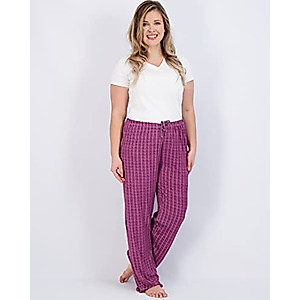 3 Pack: Womens Plus Size Pajama Pants Yummy Soft Knit Pajamas for Women Pant Bottoms Clothes Sexy Pijamas de mujer Sets PJs Fuzzy Silk Sleepwear Lounge Comfy Night Plaid Pink PJ Just My - Set 3, 1X