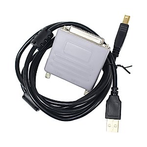 RATTMMOTOR Parallel to USB Adapter 200KHz MACH3 USB to Parallel Adapter RTM200 DB25 LPT Cable to USB Motion Controller Converter with USB Cable for LPT/USB Mach3 CNC Router Engraving Milling Machine