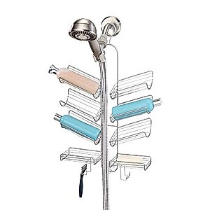 iDesign Steel Hanging Shower Caddy, The Verona Collection – 25” x 14” x 4”, Silver
