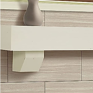 Duluth Forge 60-Inch Fireplace Shelf Mantel with Corbels - Antique White Finish