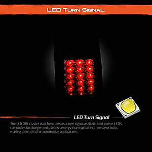 AKKON - For 1999-2002 Chevy Silverado 09-03 GMC Sierra Pickup Truck Smoke G2 LED Tail Lights Brake Lamps Replacement