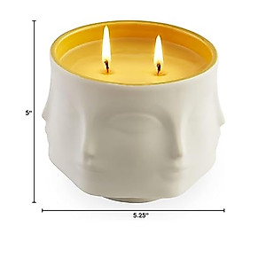 Jonathan Adler Muse Couleur Pamplemousse Candle, White/Yellow 5 25 inch