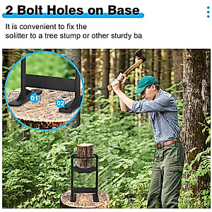 JOMUGY Firewood Kindling Splitter Racker, Hand Cutter Wood Log Cracker Splitter for Campsite Home …