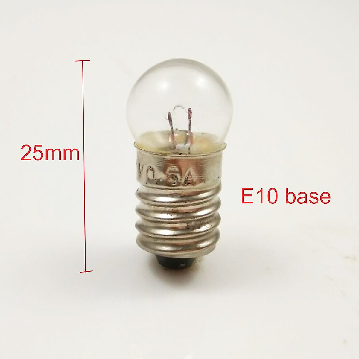 HNNUY E10 4.8V / 0.5A 2.4W Miniature Screw Base Light Bulb Lamp Flashlight Torch DIY Work Light (Pack of 10)