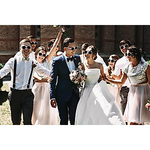 TheGag White Sunglasses Bulk- (Pack of 36) Wedding Bridal Party Sunglasses Bulk Party Favors Pack Women-Men