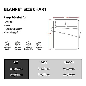 LAKIMCT Halloween Boo Blanket for Couch Bed Throw Blanket, Aesthetic Decorative Blanket for Travel Camping Comfy Blanket, Full Size Blanket, 70x80 inch