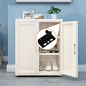 Door Pivot Hinges Heavy Duty Concealed Hinges with Bushing for Wood Doors, Drawers, Furniture Cabinets, Wardrobe, Showcase (Black)