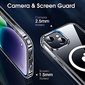 CASEKOO Magnetic Designed for iPhone 14 Case & iPhone 13 Case [No.1 Strong Magnets][Never Yellow][Military Grade Drop Protection] Compatible with MagSafe Protective Thin Cover 6.1 inch 2022-Clear