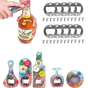 10 Set Bottle Opener Insert Kit,Bottle Opener Resin Molds Kit, Wrench/Spanner with Screws for Bottle Opener Resin Molds Kit