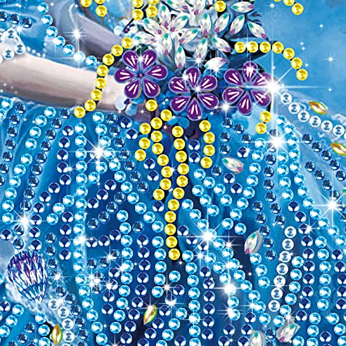 MVVMTOP 4 Pack Special Shaped Diamond Painting Kits for Adults, Diamond Art Kits for Kids Angel Wings Girl Partial Drill Rhinestone Crystal Diamond Dots for DIY Home Wall Decor