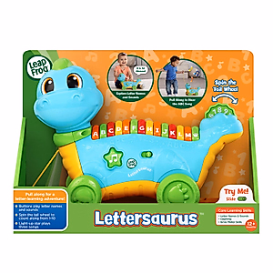 LeapFrog Lettersaurus Alphabet Pull Toy, Teal