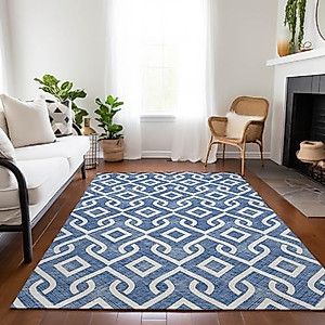 Addison Rugs Chantille ACN621 Blue 2'6" x 3'10" Indoor Outdoor Area Rug, Easy Clean, Machine Washable, Non Shedding, Bedroom, Living Room, Dining Room, Kitchen, Patio Rug