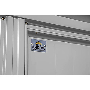 Arrow Classic Steel Storage Shed, 6x4, Flute Grey