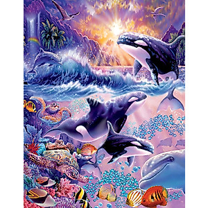 Ceaco - 8 in 1 Multipack - Seaside - (2) Round 300 Piece, (4) 550 Piece, (1) 750 Piece (1) 1000 Piece Jigsaw Puzzles