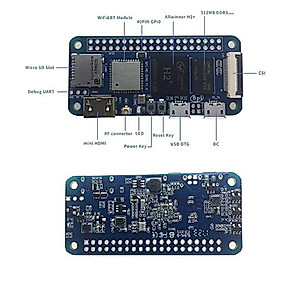 acrosser New for Banana Pi M2 Zero Allwinner H3 CPU Open Source SBC Hardware Platform 1080P HD Video Output, blue (500234408)