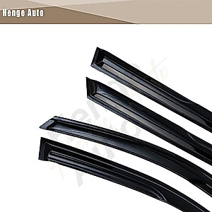 Window Visors Rain Guards Compatible with 2008-2017 Dodge Journey Tape-On 4PCS