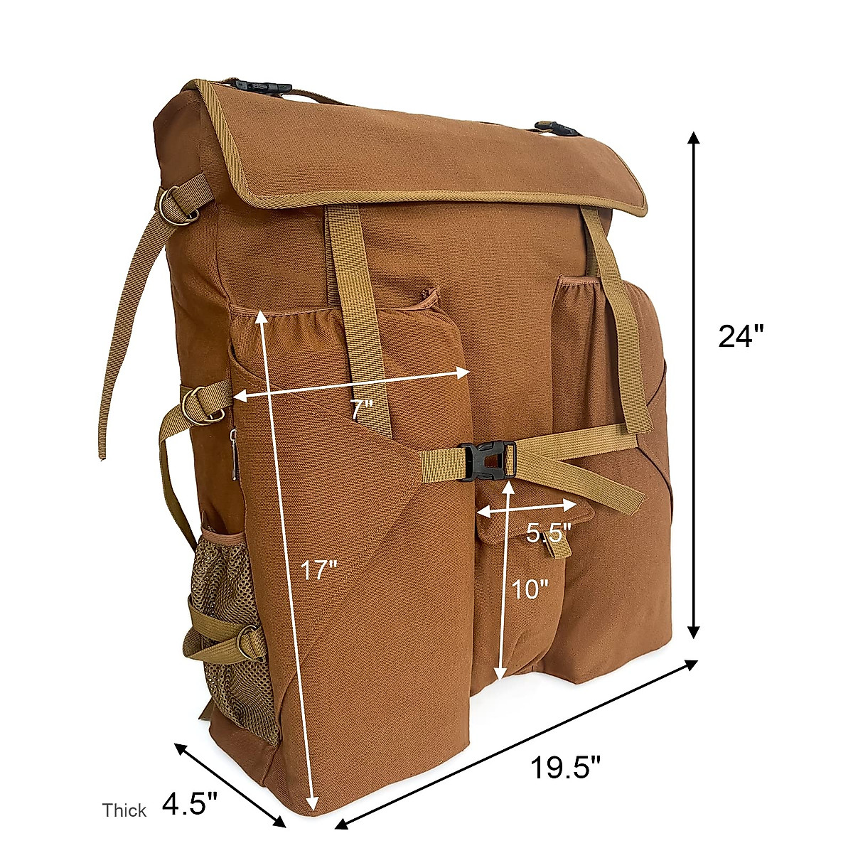 JJRING Heavy Duty Plein Air Artist Backpack with Handheld Strap, Art Supply Tote Bag for Carrying 18x24 Artwork, Drawing Boards (Brown)