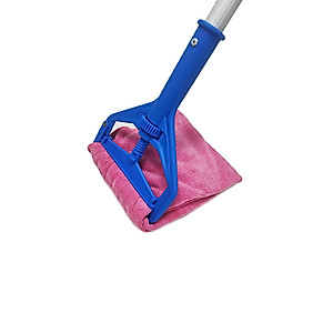 KLHB-YF 60" Heavy Duty Fiberglass Wet Mop Handle，Screw Clamp Mop Handle, Aluminum Rod, 60”, Heavy Duty Commercial Industrial Mop Handle for Floor Cleaning-Black