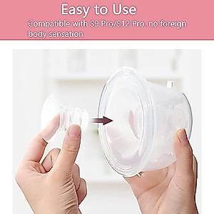 Silicone Flange Insert 13/15/17/19/21mm, Compatible with Medela, Willow, Momcozy S9/S10/S12 Wearable Hand Free Breast Pump Flange Insert, Reduce 24mm Shield/Flange Nipple Tunnel Down to Correct Size