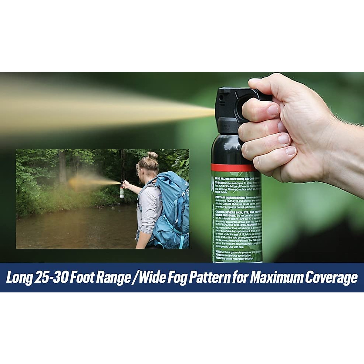 VEXOR® Outdoorsman 9.2 oz. Pepper Spray 25-foot range for Ultimate Protection from Zarc™