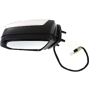 Kool Vue Driver Side Power Heated Mirror for Mercedes Benz ML350 GL450 GL550 ML550 ML63 AMG 2009-2010 Power Fold With Signal Light, Memory & Puddle Lamp Paintable