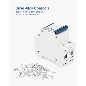 CHTAIXI DC Miniature Circuit Breaker, 2 Pole 1000V 16 Amp Isolator for Solar PV System, Thermal Magnetic Trip, DIN Rail Mount, Chtaixi DC Disconnect Switch C16