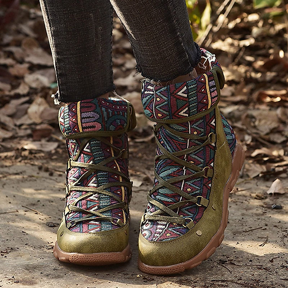 Womens Sandals, Rain Boots for Women Womens Heels Boots for Bride Boots Hiking Heels Gym Spring Boots Womens Volleyball Shoes Army Green