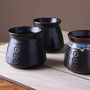 123Arts Ceramic Utensil Holder Relief Flower Cooking Utensil Caddy Organizer