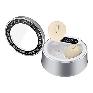 Loluka Invisible Earbuds Mini Hidden Wireless Tiny Earbuds for Small Ears Bluetooth 5.0 Smallest for Music Nude