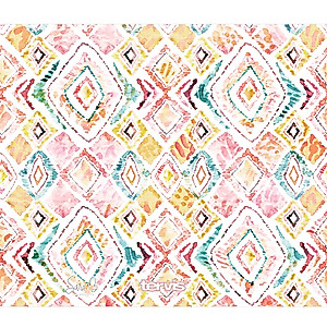 Tervis Sara Berrenson Painted Sand Ikat Pattern Triple Walled Insulated Tumbler Travel Cup Keeps Drinks Cold, 24oz Wide Mouth Bottle, Stainless Steel