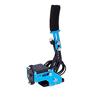 OSIAS USB handbrake,64Bit PC USB Handbrake SIM for Racing Games T500 G25/G27/G29 FANATECOSW Dirt Rally Simulation Performance handbrake (blue With Cla