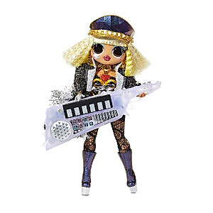 LOL Surprise OMG Remix Rock Fame Queen Fashion Doll with 15 Surprises Including Keytar, Outfit, Shoes, Stand, Lyric Magazine, and Record Player Playset - Kids Gift, Toys for Girls Boys Ages 4 5 6 7+